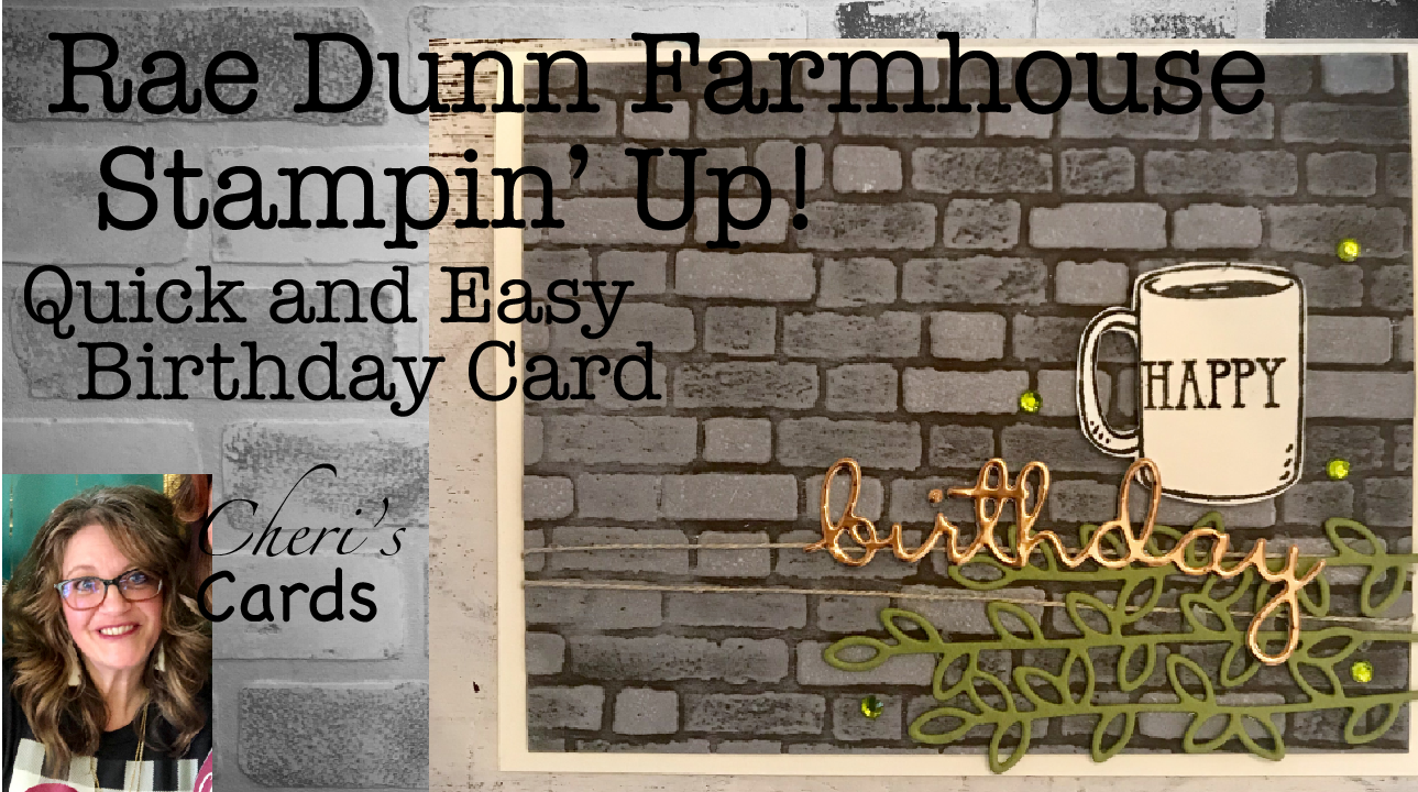 Rae Dunn Inspired Farmhouse Birthday Card & Free Online Class News!