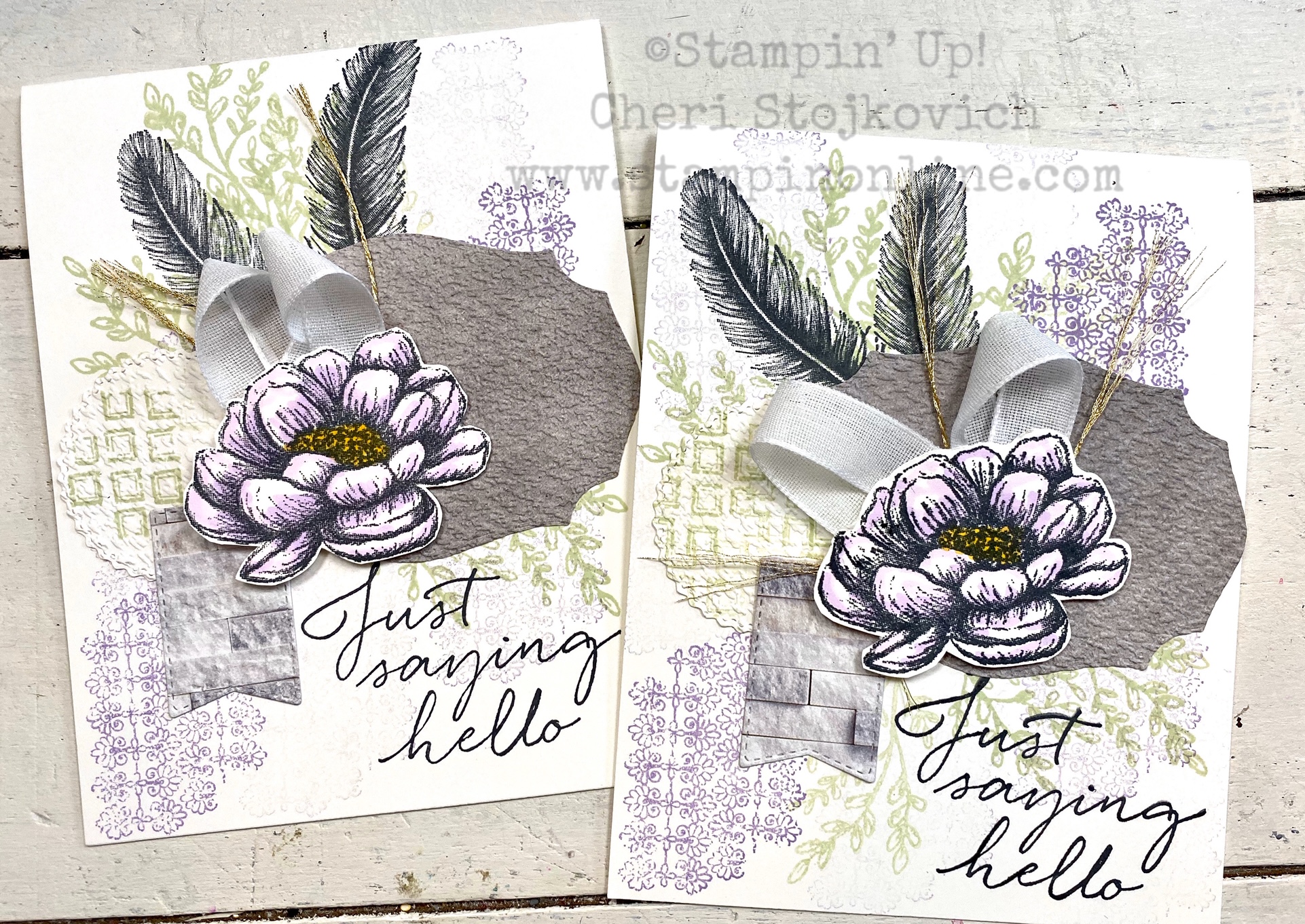 Easy Beautiful Collage Card Video Tutorial with Tasteful Touches
