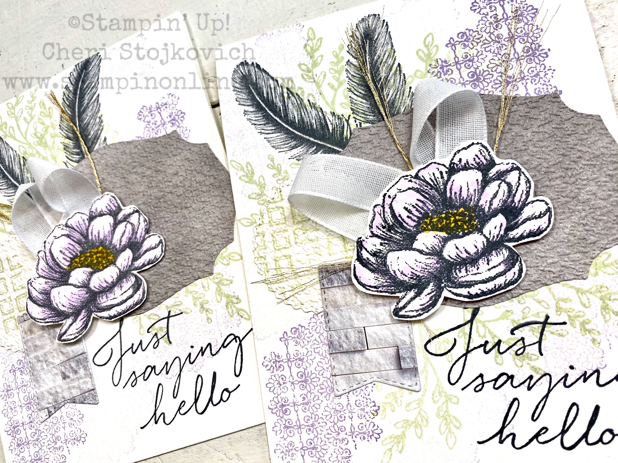 Easy Beautiful Collage Card Video Tutorial with Tasteful Touches