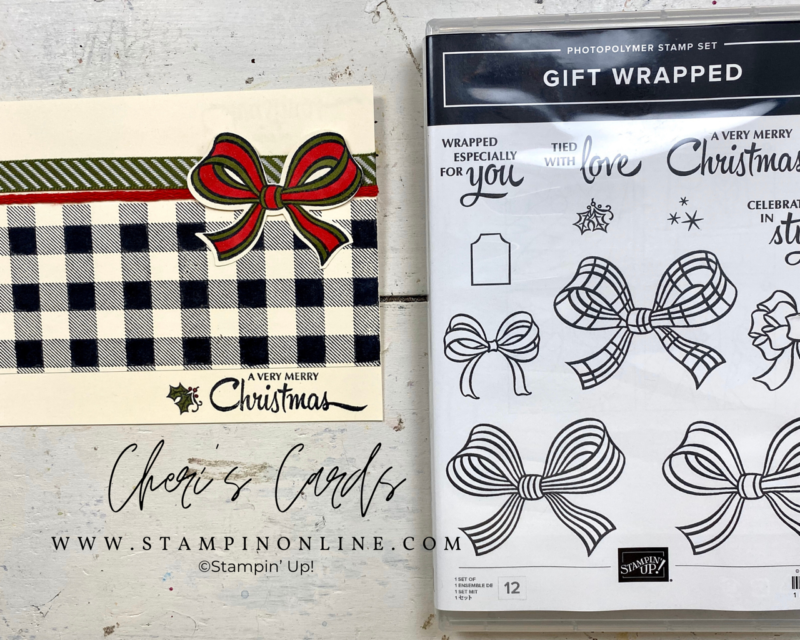 Gift Wrapped: Buffalo Check Retro Christmas Card ~ Christmas In July ...