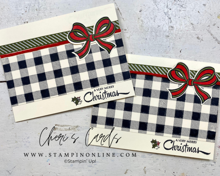 Gift Wrapped: Buffalo Check Retro Christmas Card ~ Christmas In July ...