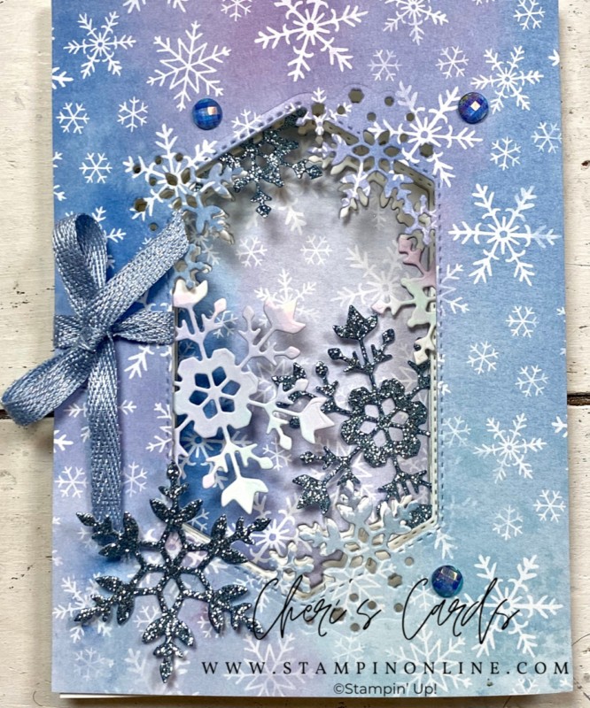So Frozen Snowflake Wishes Window Panel Card Tutorial - Cheri's Cards