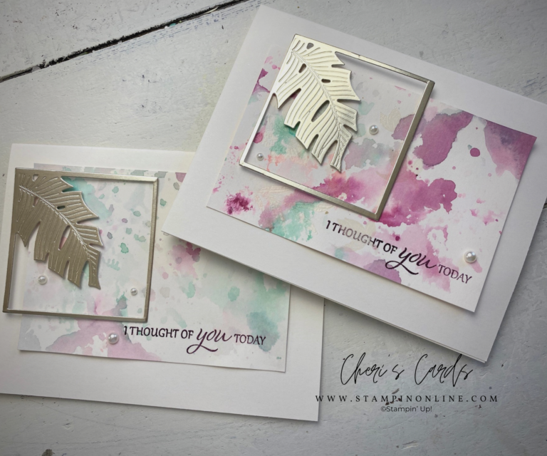 TWO Stunning Tropical Tie Dye Stamparatus Cards with Tranquil Thoughts Stampin Up Video Tutorial