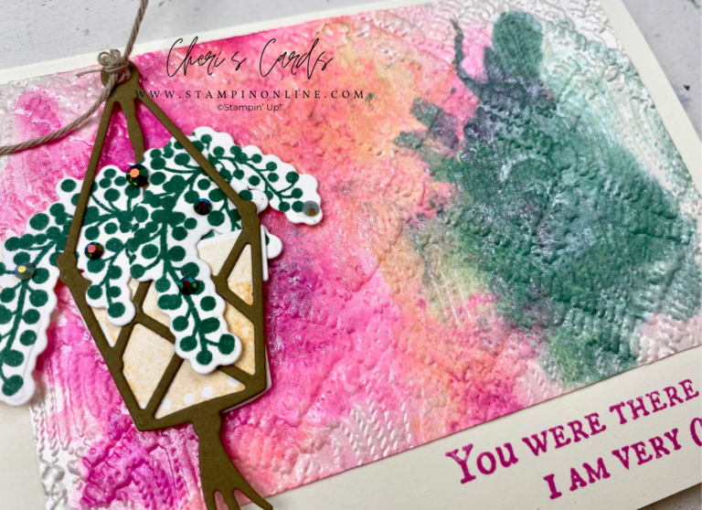 Plentiful Plants with Pearlized Ink Transfer Tutorial Stampin’ Up