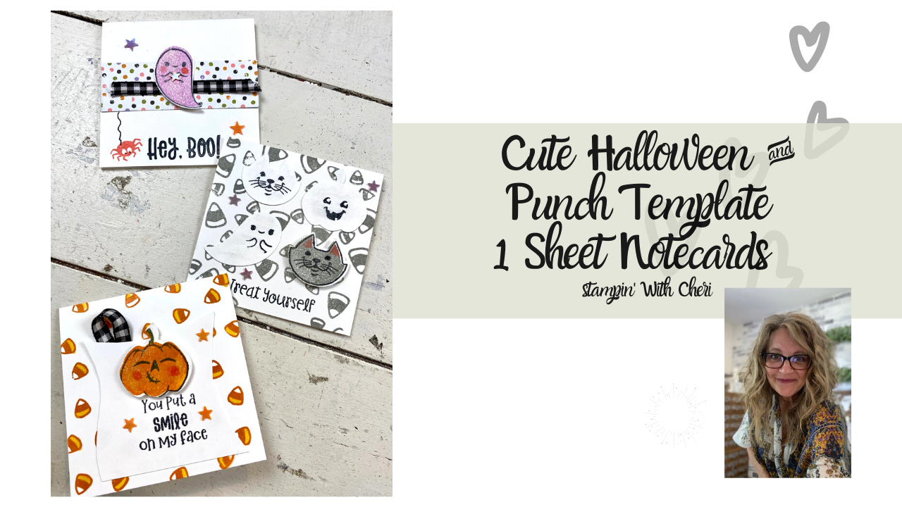 Super CUTE Halloween Tutorial: Punch and 3×3 Notecard Template Guides