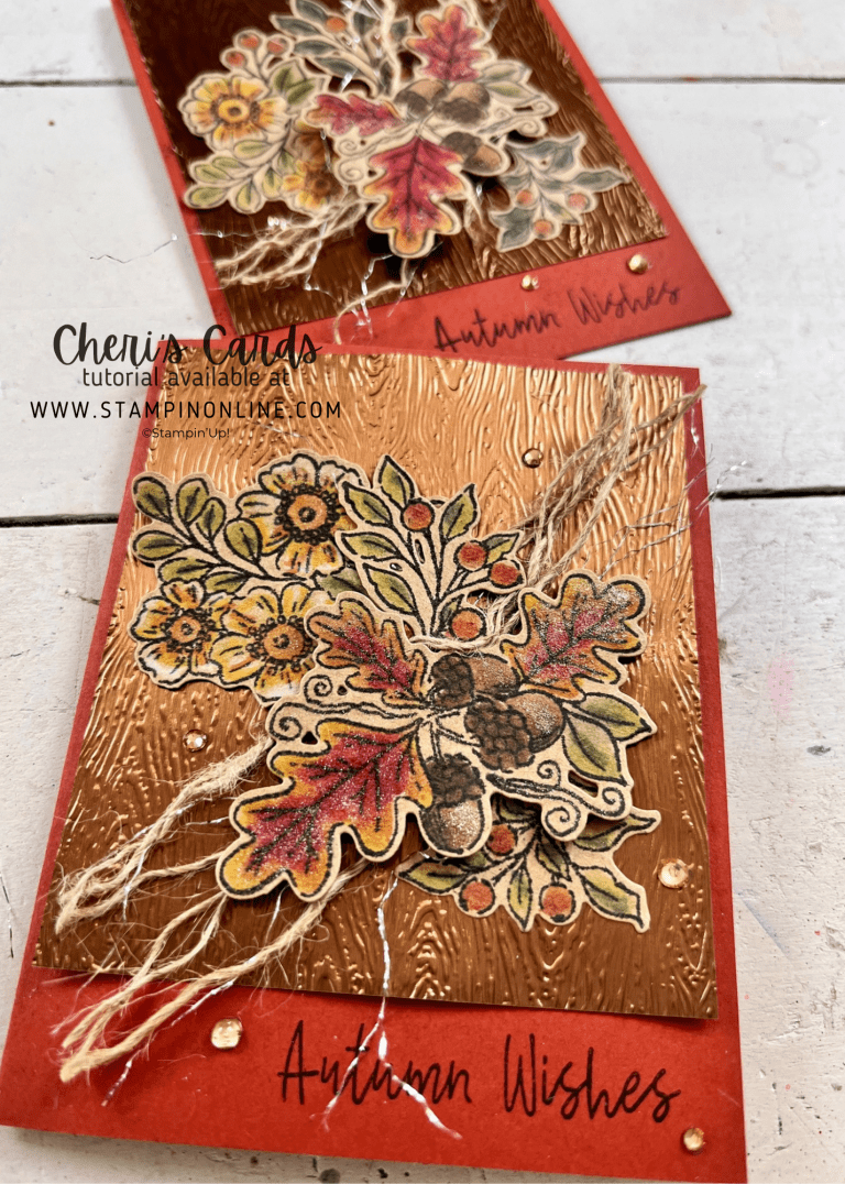 It’s Fall! Fond of Autumn on Kraft ~ Fun Technique Stampin’ Up!