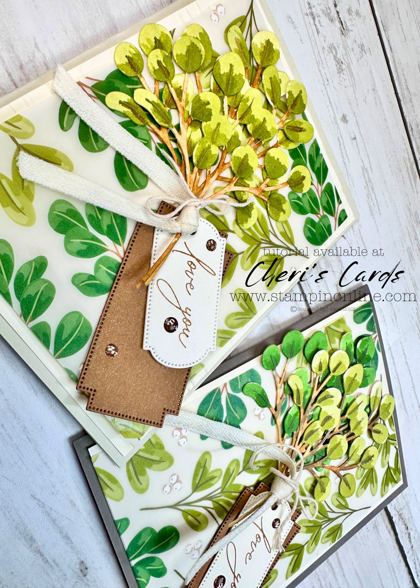 Greenery Bouquet: Watercolor & Specialty Vellum ~ Pretty! Stampin Up