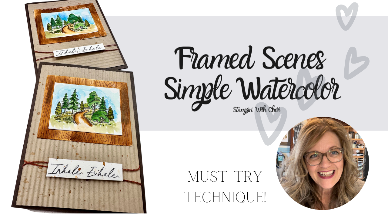 Think You CAN’T Watercolor? Try THIS With Stampin Up Framed Scenes ...